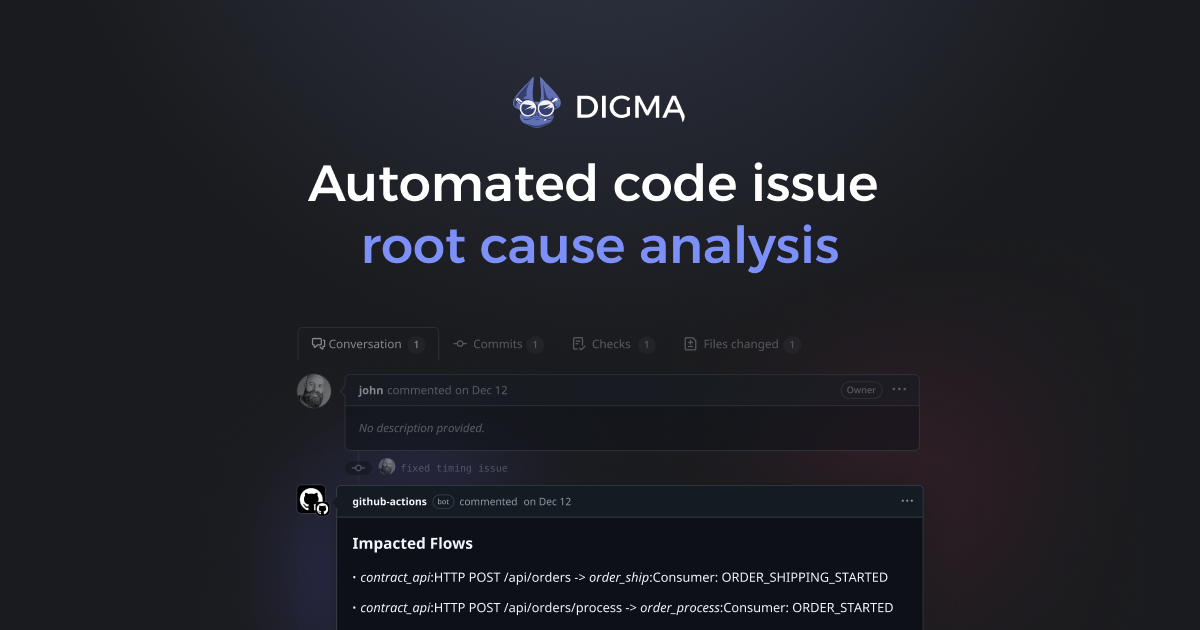 Automated code issue root cause analysis